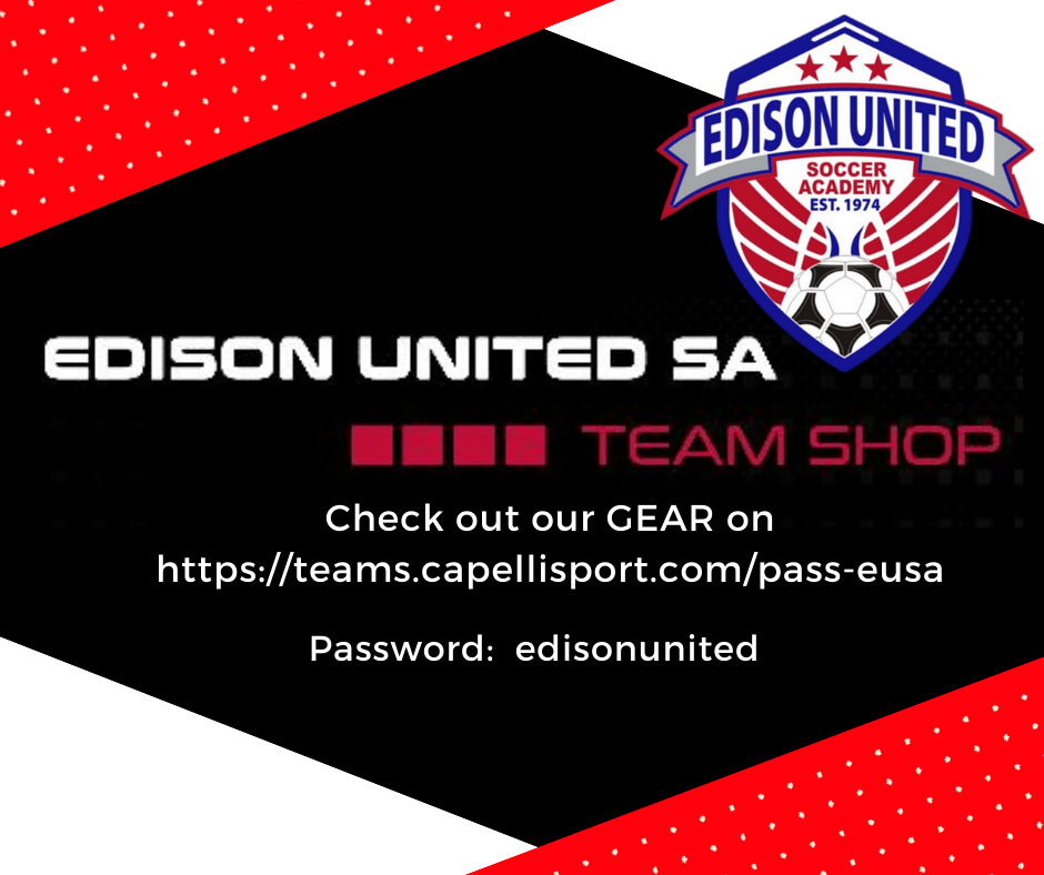 EUSA Team Store Now Open | Edison United Soccer Association