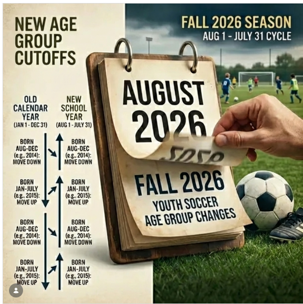 US Soccer Changes Age Based Teams effective Fall 2026 Season | Edison ...